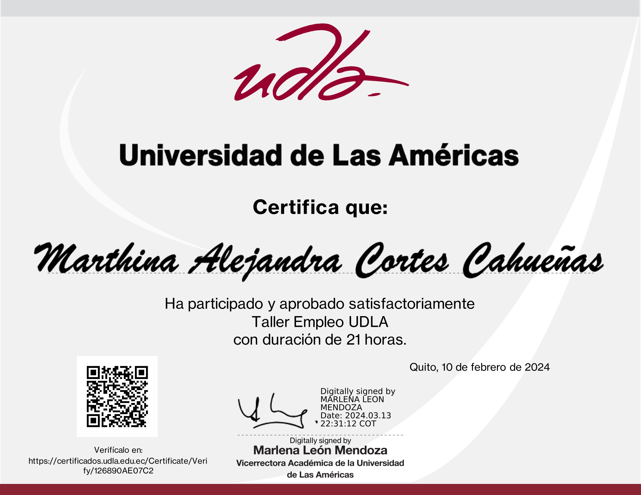 Certificado - UDLA