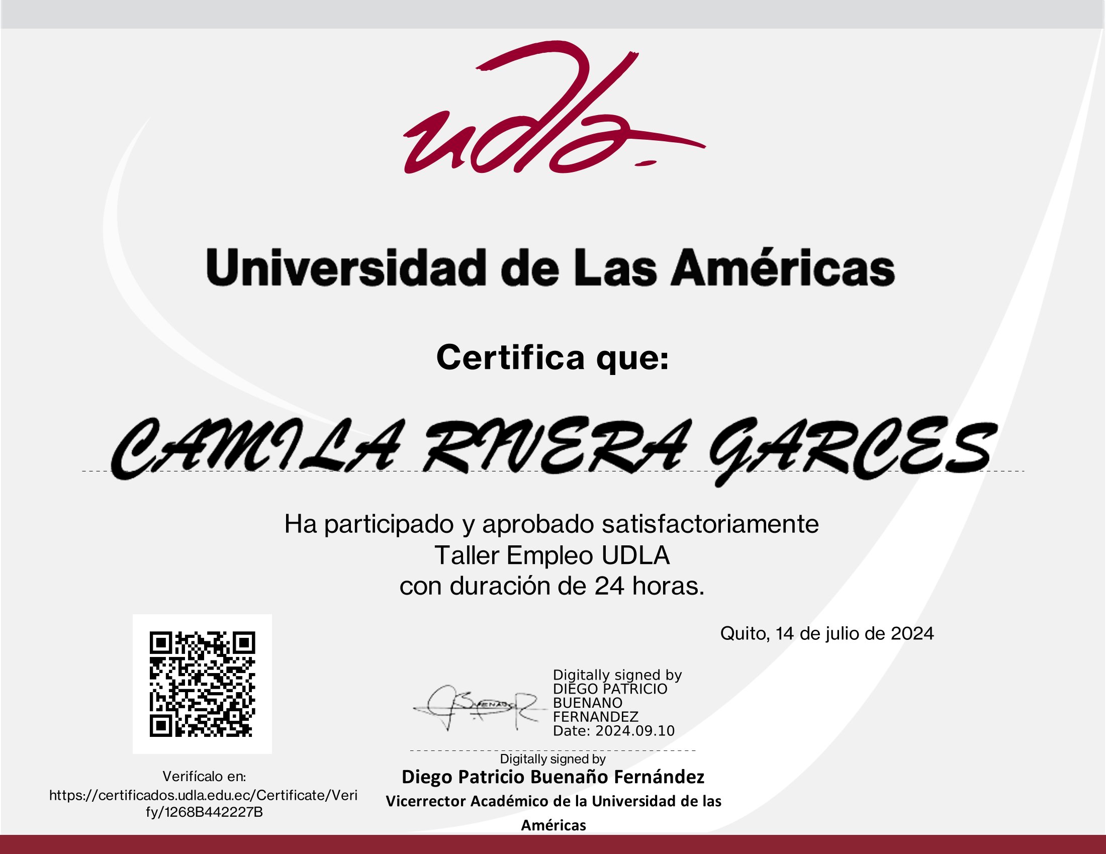 Certificado - UDLA
