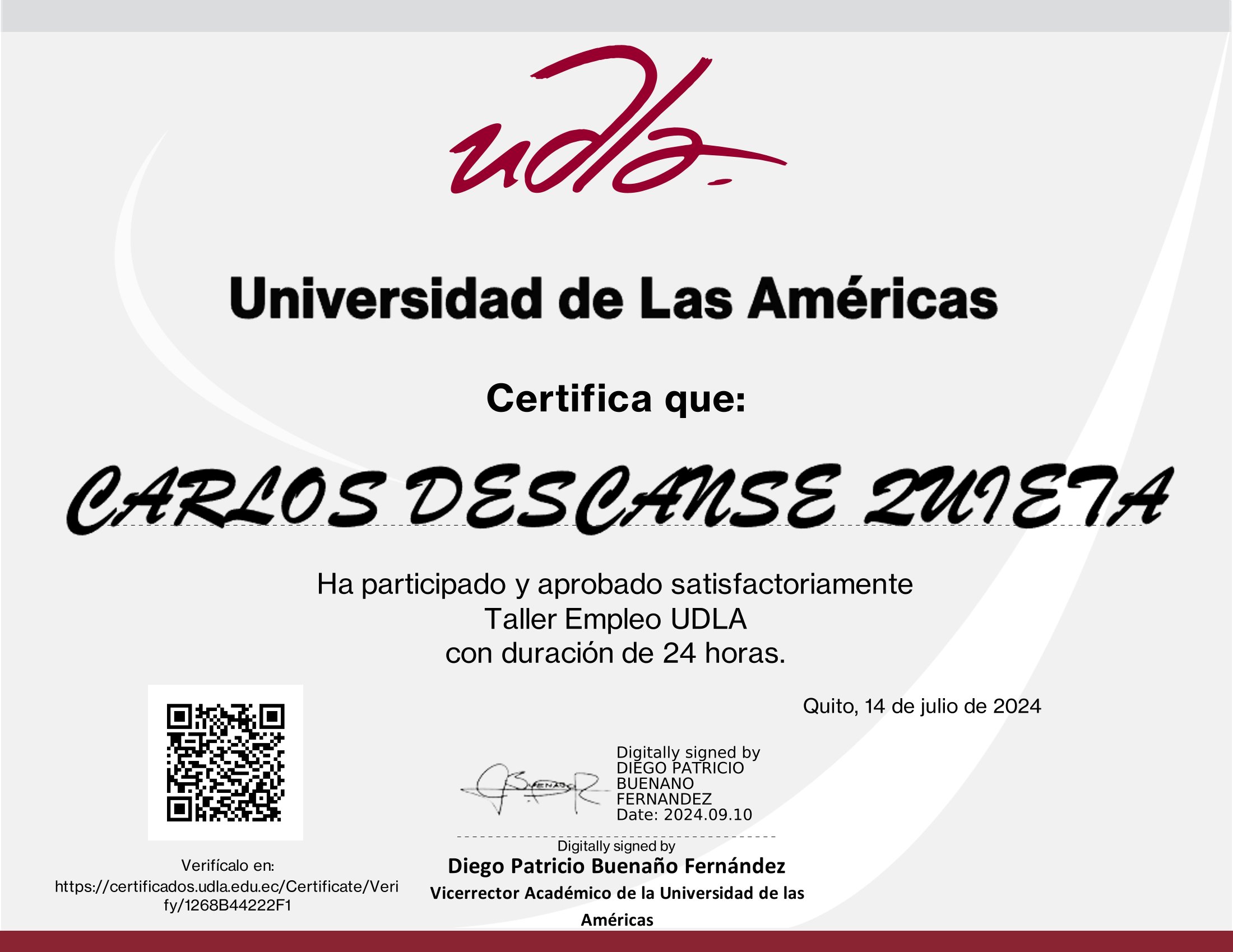 Certificado - UDLA
