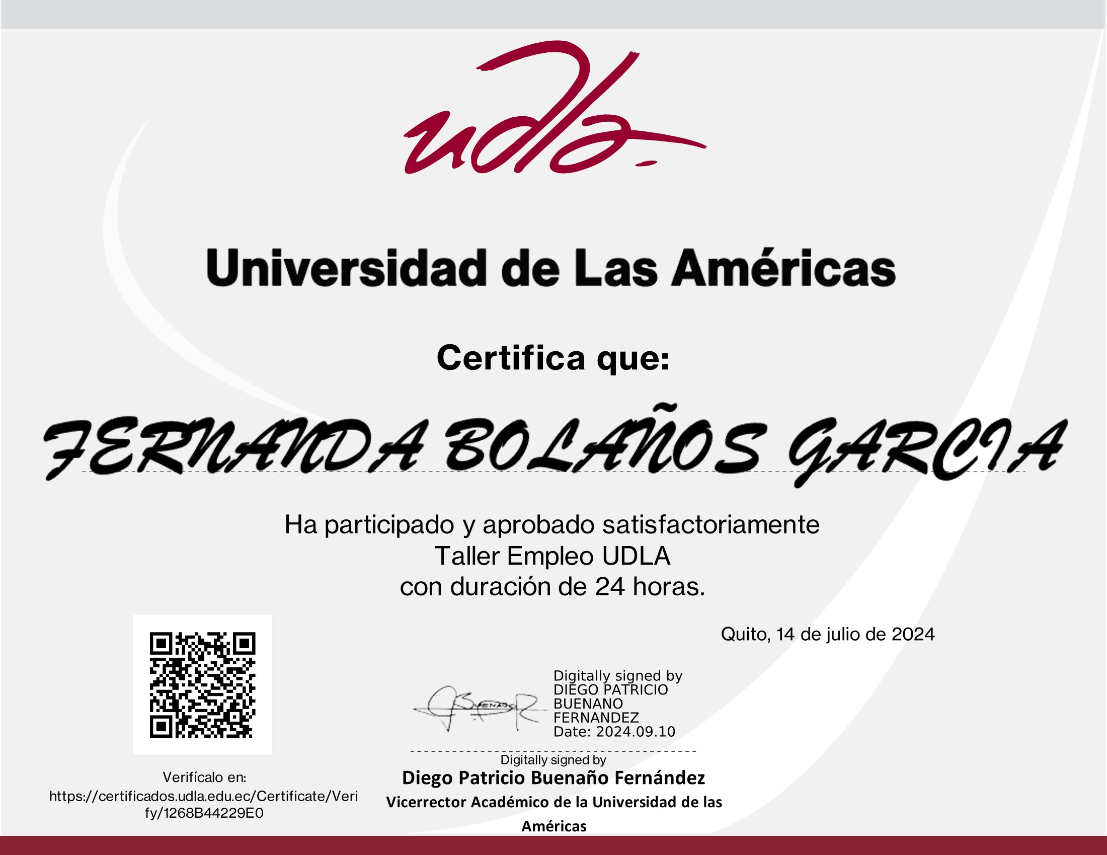 Certificado - UDLA