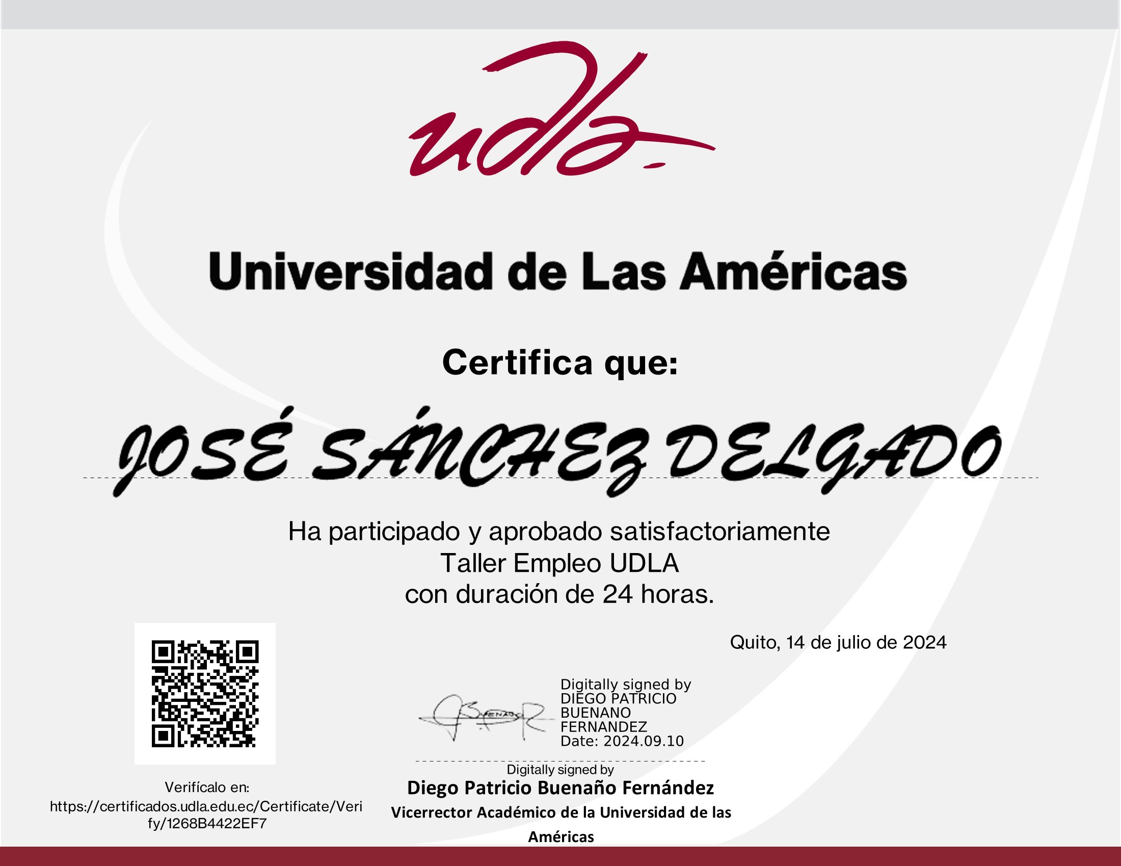 Certificado - UDLA