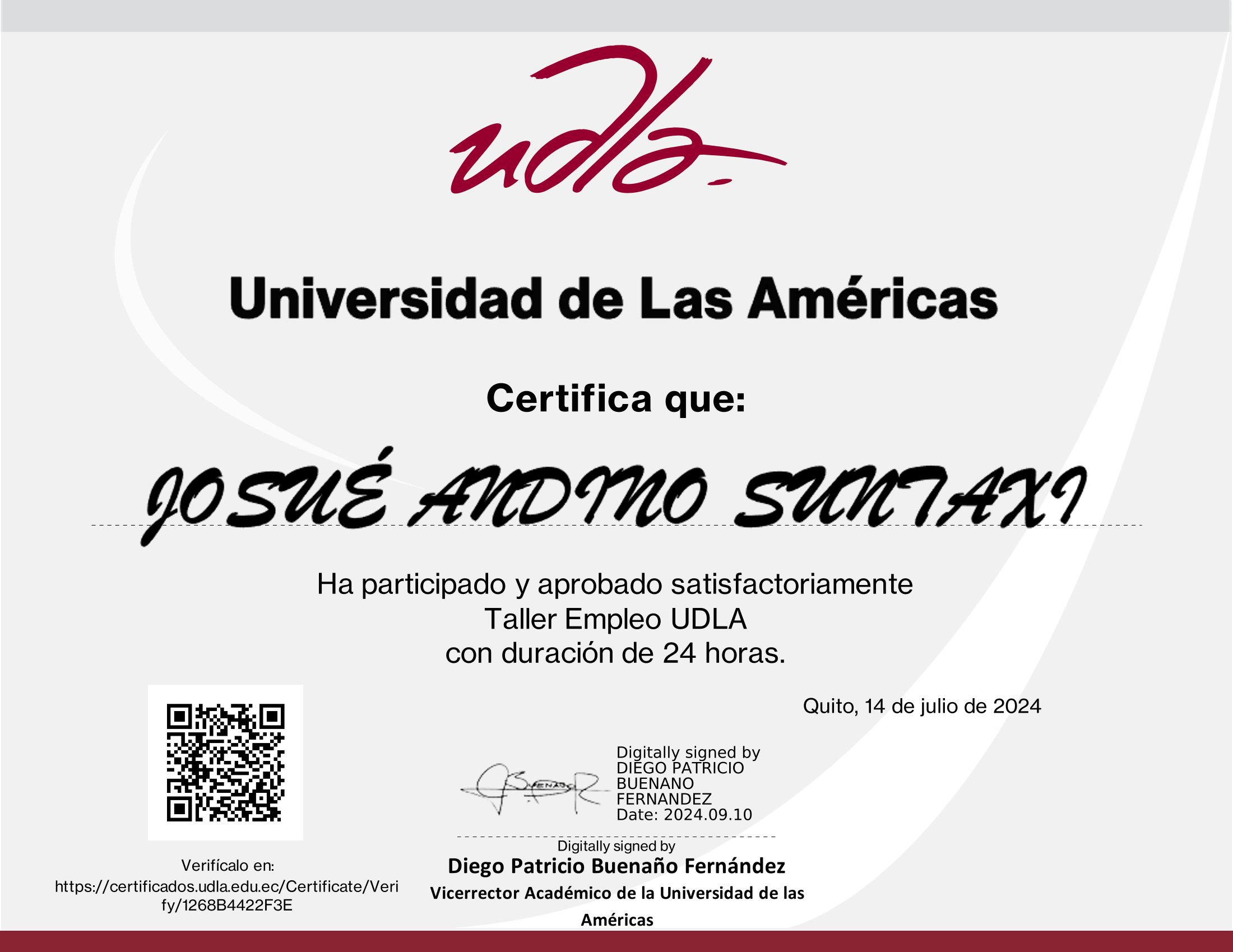 Certificado - UDLA