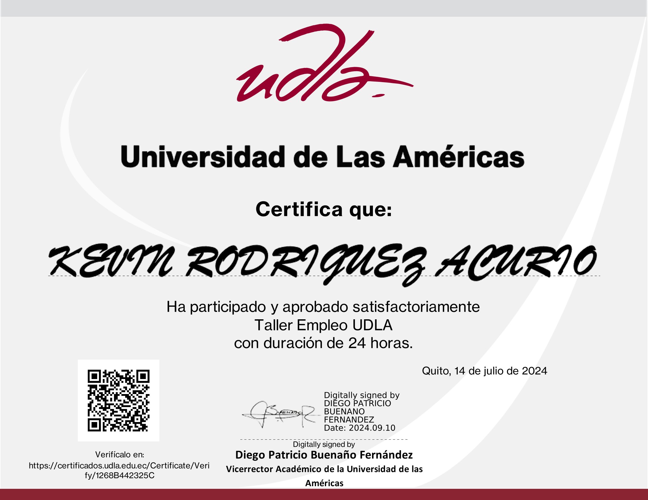 Certificado - UDLA