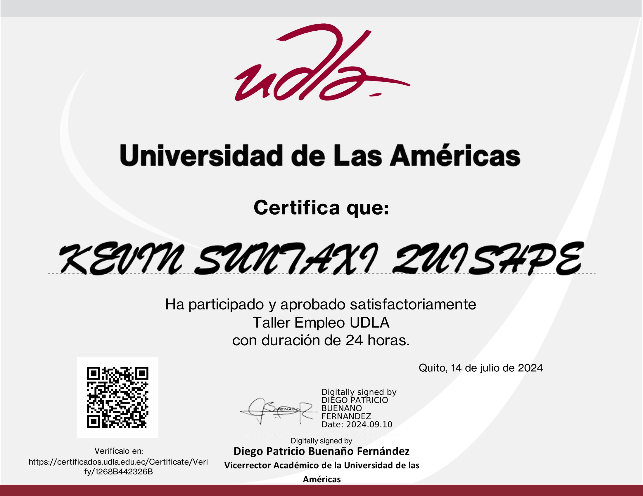 Certificado - UDLA