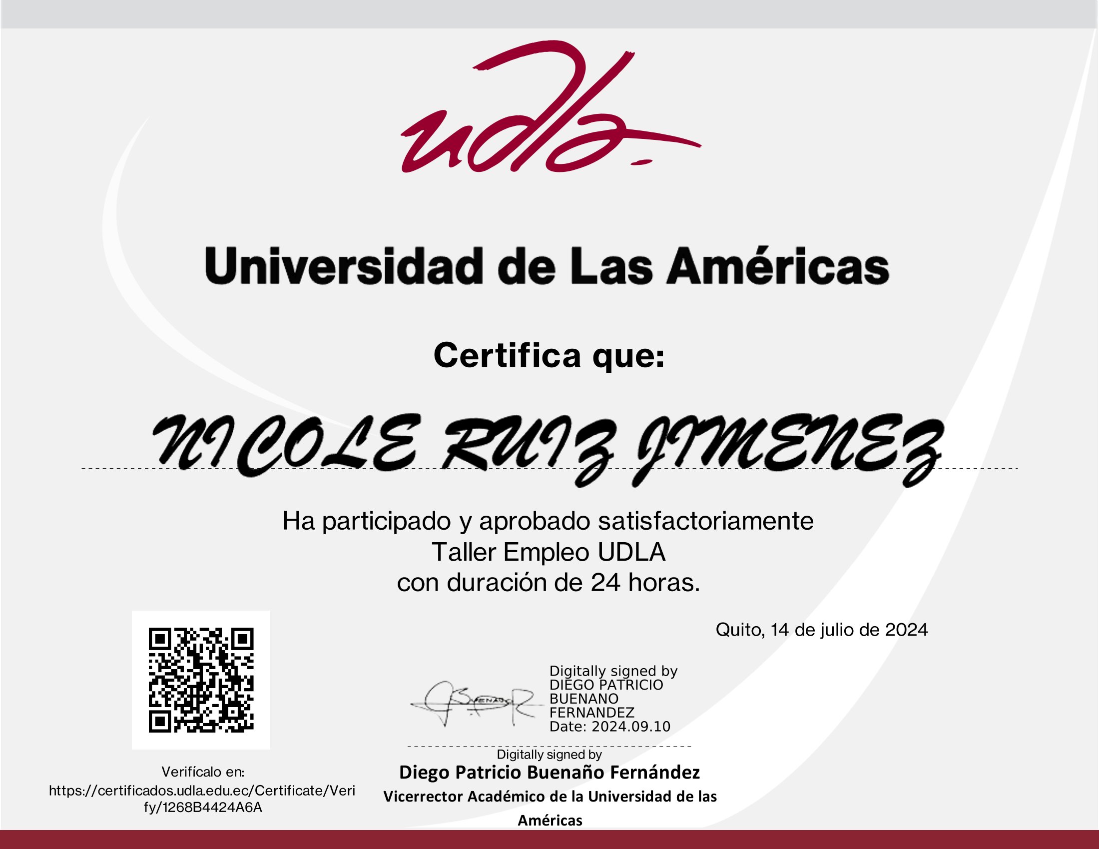 Certificado - UDLA