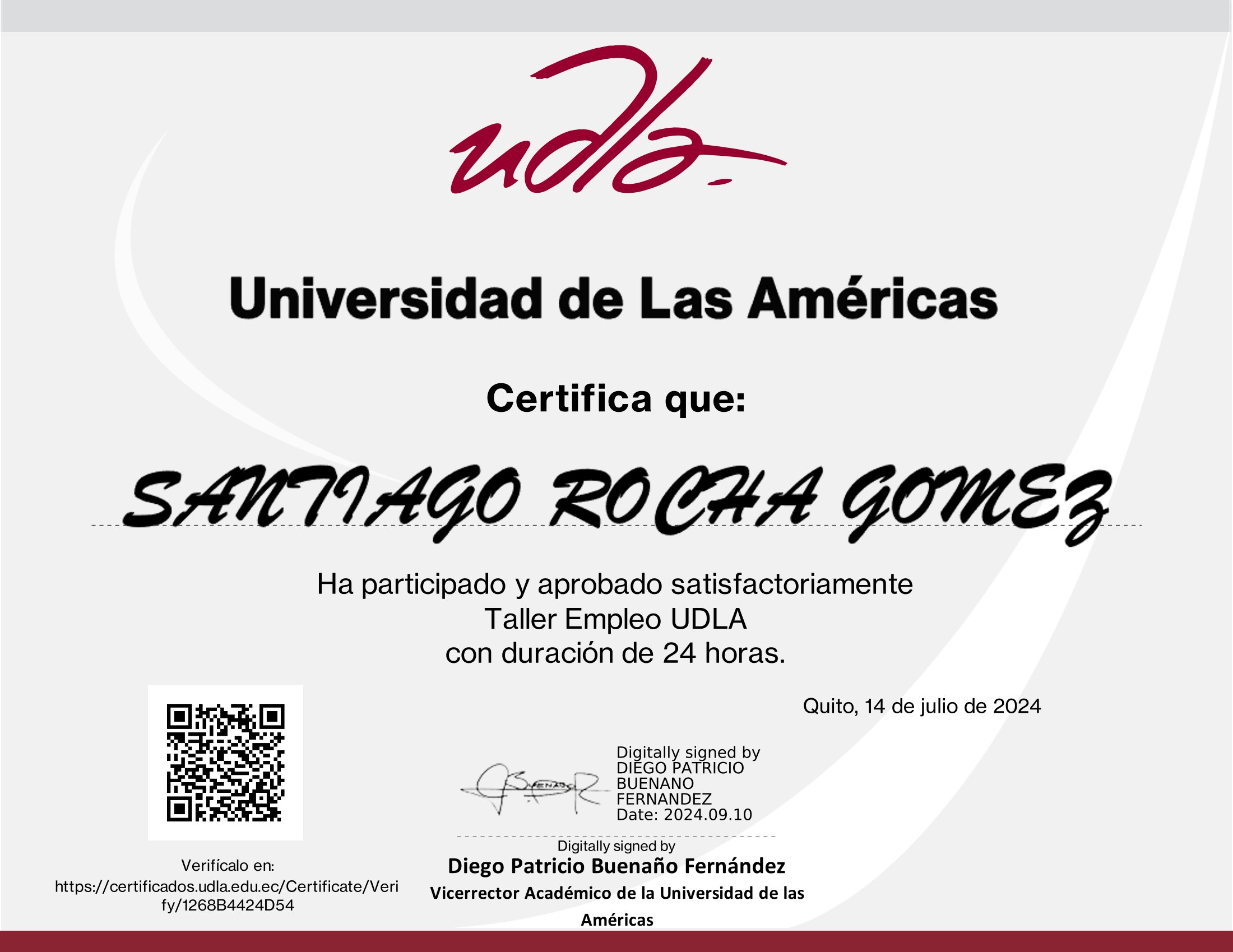 Certificado - UDLA