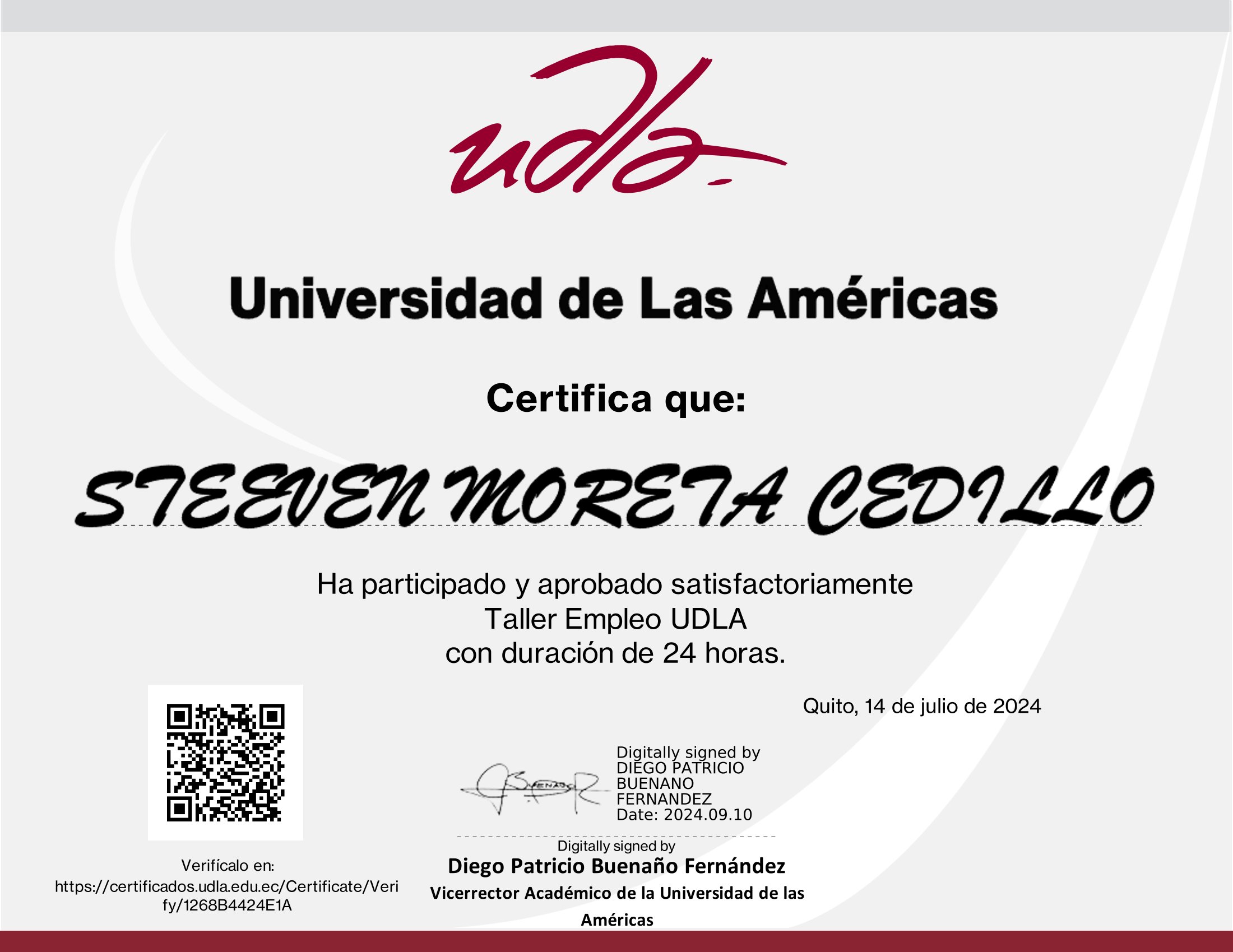 Certificado - UDLA