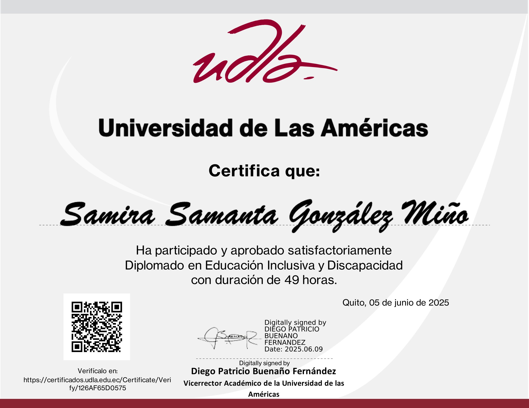 Certificado - UDLA