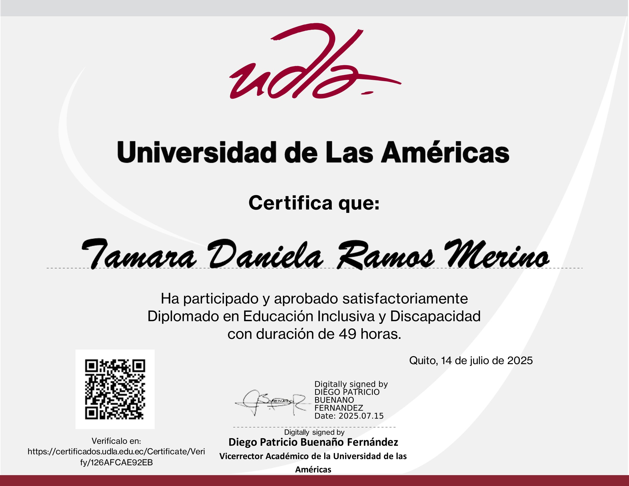 Certificado - UDLA